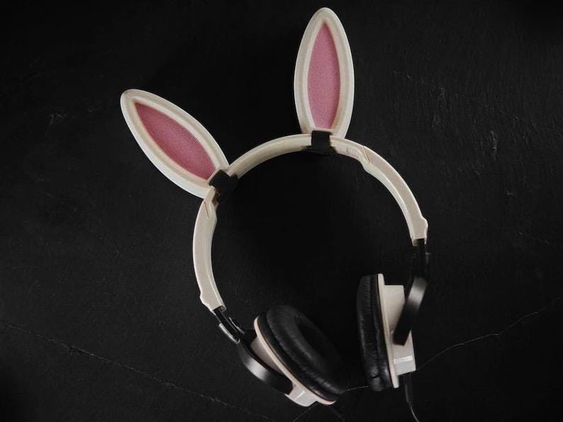 Bunny Ear Headphone Attachments | Kawaii Gamer Headset Mod - Etsy