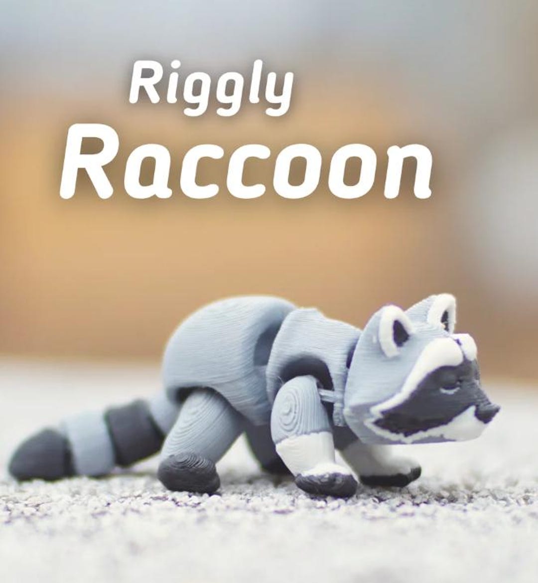 Articulated Fidget Raccoon | Flexi Raccoon, Raccoon Mini, Sensory ...