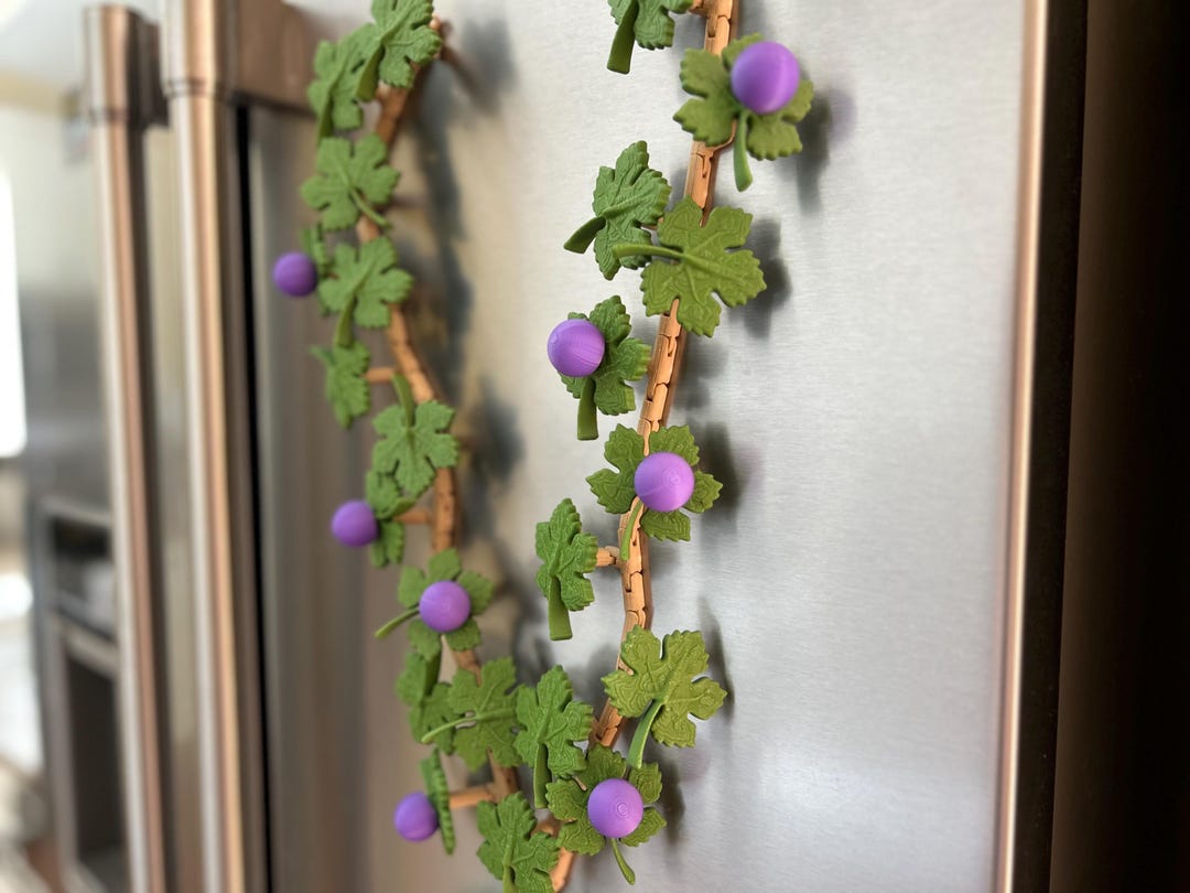 Grape Vine Fridge Magnets: Rustic Grape Leaf Kitchen Decor - Etsy