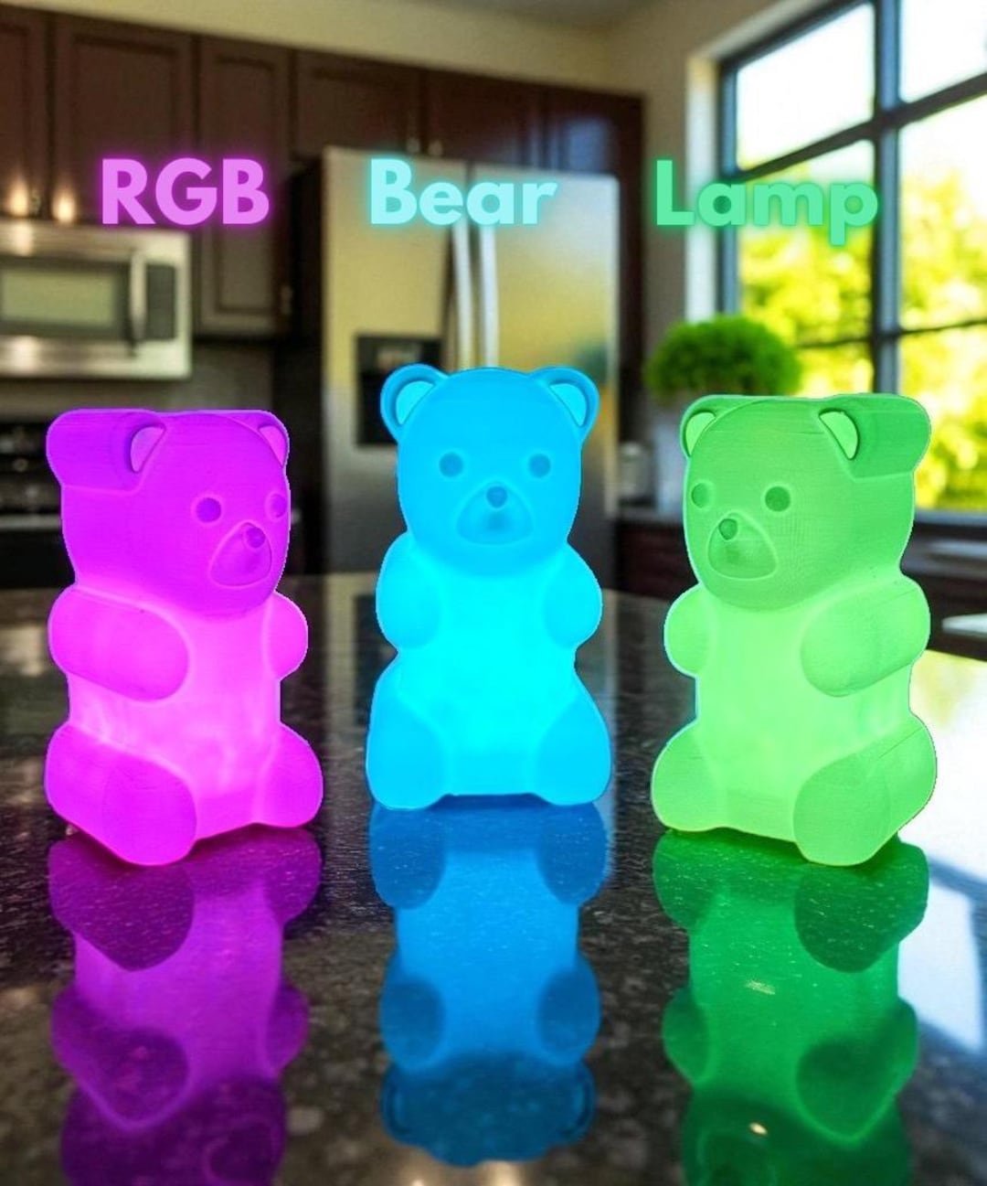 Gummy Bear LED Lamp | Cute RGB Gummy Bear Night Light | Fun Gummy Bear ...
