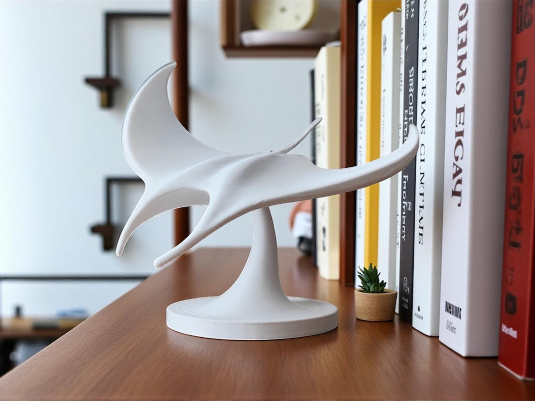 Manta Ray Sculpture | Ocean Manta Shelf Decor | Marine Animal Statue - Etsy
