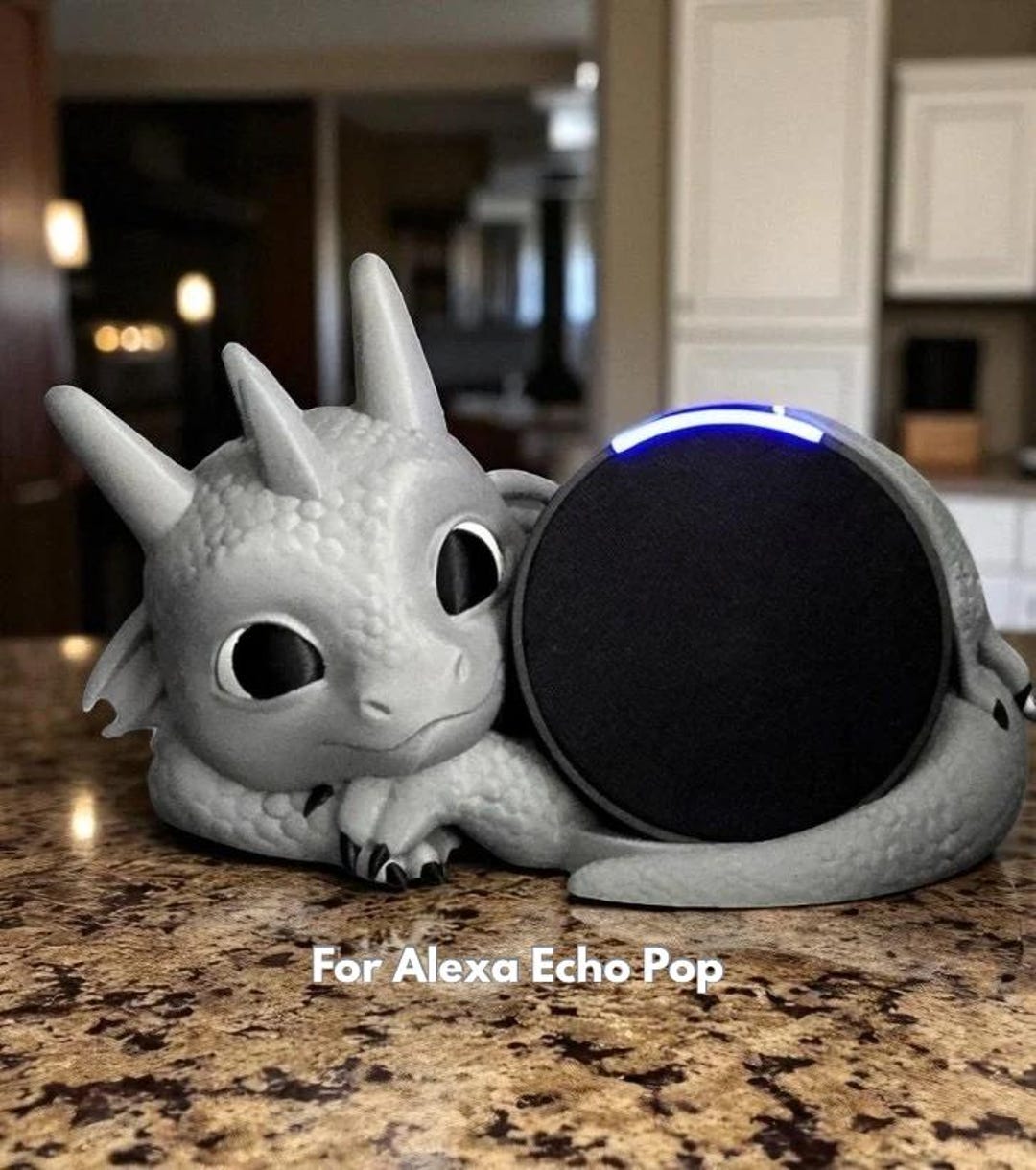 Dragon Echo Pop Holder | Baby Dragon Alexa Stand | Cute Dragon Smart ...