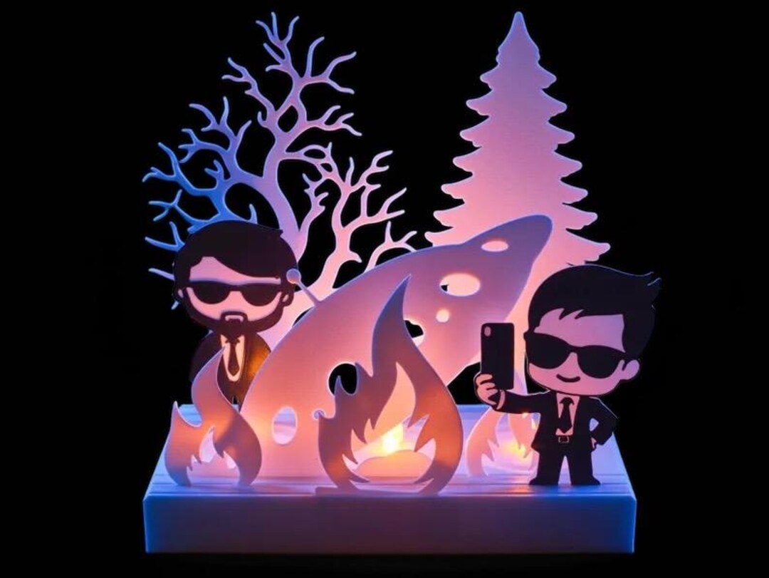 UFO Crash Tea Light Display | UFO Crash Site, UFO Diorama, Alien Tea ...