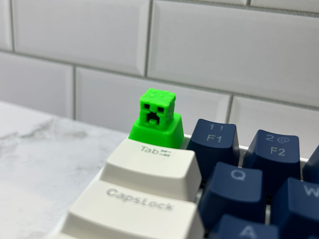 Handmade Minecraft Creeper Keycap Gaming Keyboard Accessory - Etsy