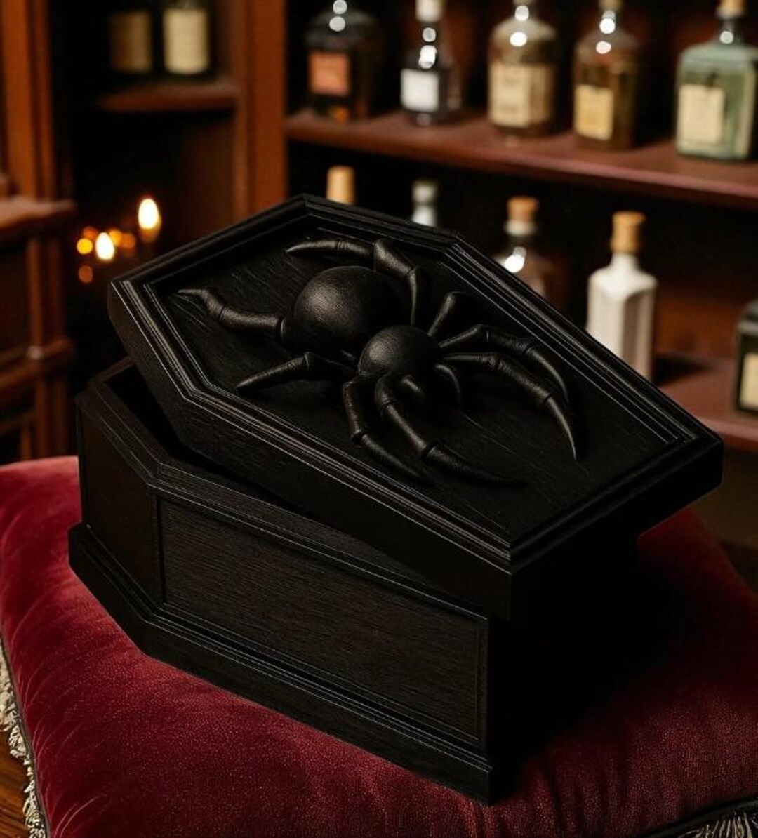 Spider Coffin Trinket Box: Gothic Halloween Decor - Etsy