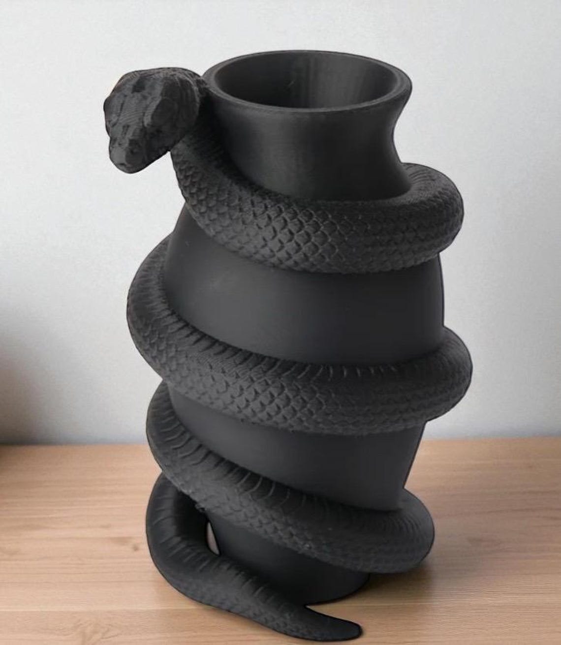 Serpent Wrapped Flower Vase: Gothic Snake Decor - Etsy