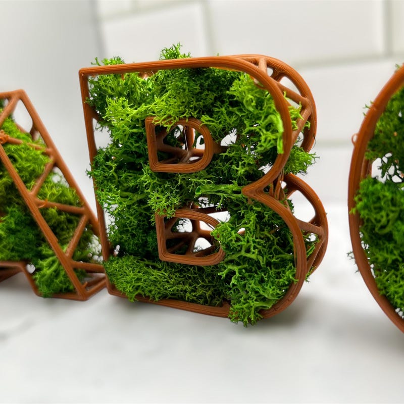 Moss Letters - Etsy