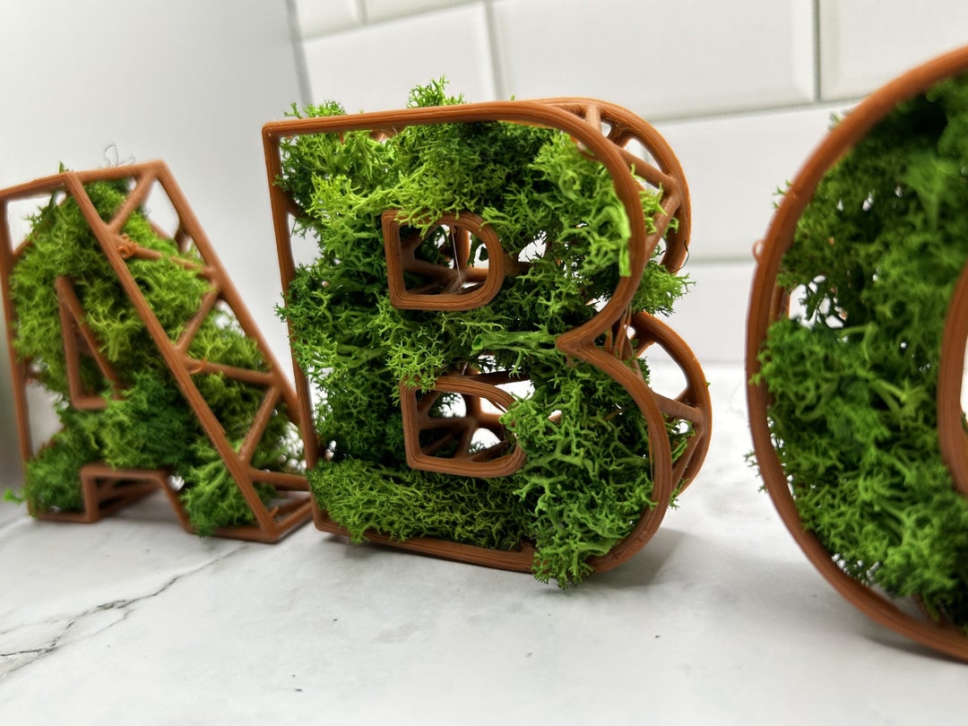 Moss Name Letters Moss Wall, Moss Art, Moss Name Sign, Moss Wall Decor ...