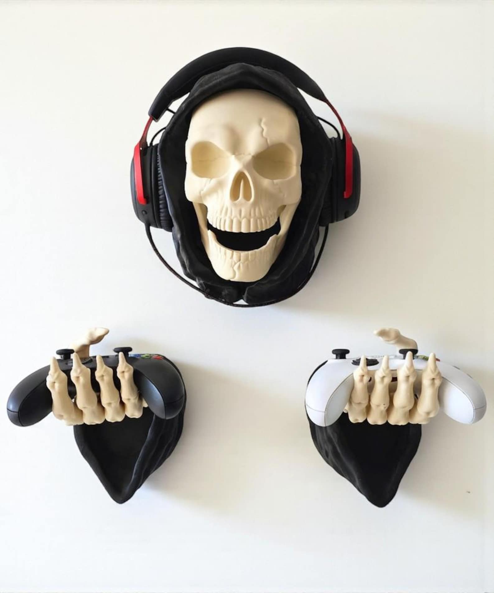 Grim Reaper Headset and Controller Wall Mount: Gothic Gaming Decor - Etsy