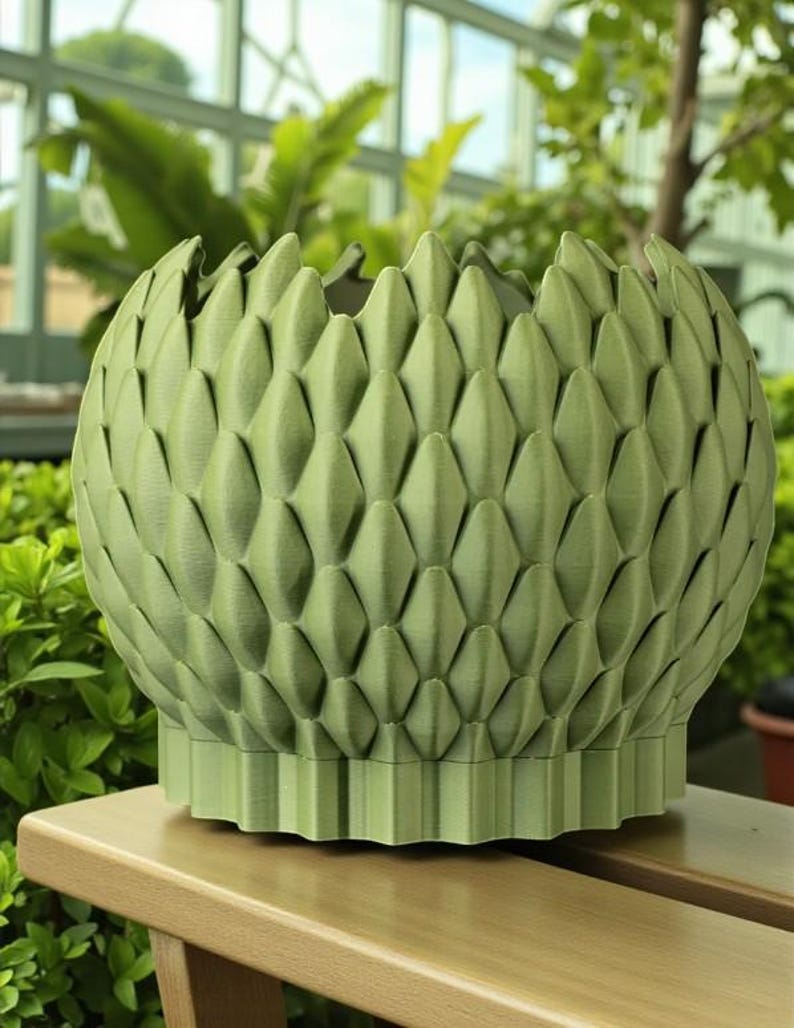 Dragonscale Flower Pot | Dragon Scale Design Planter - Etsy