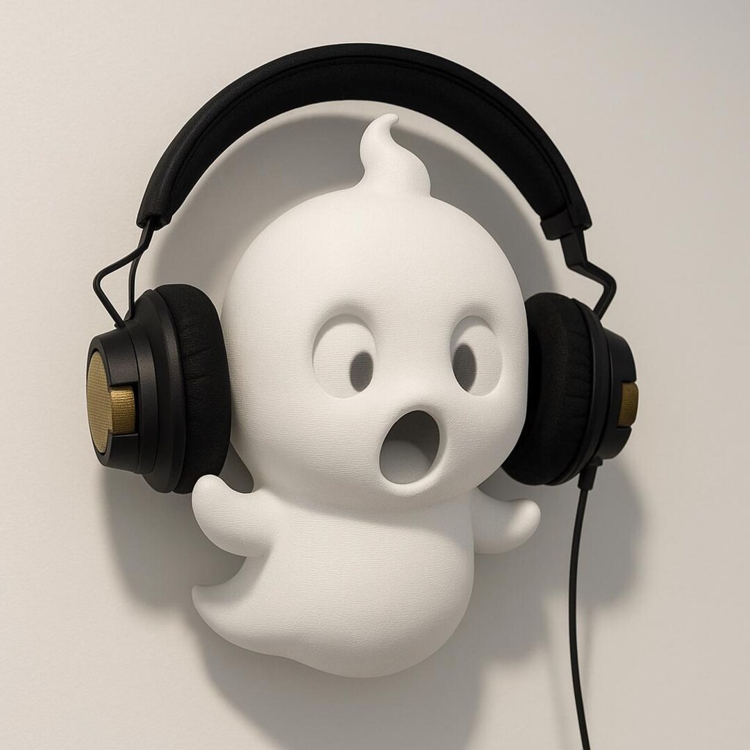 Chibi Ghost Headphone Mount | Wall Mounted Headset Holder - Etsy