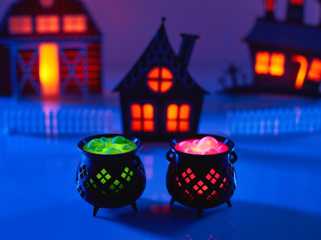 Witch Cauldron Tea Light: Halloween Potion Table Centerpiece - Etsy