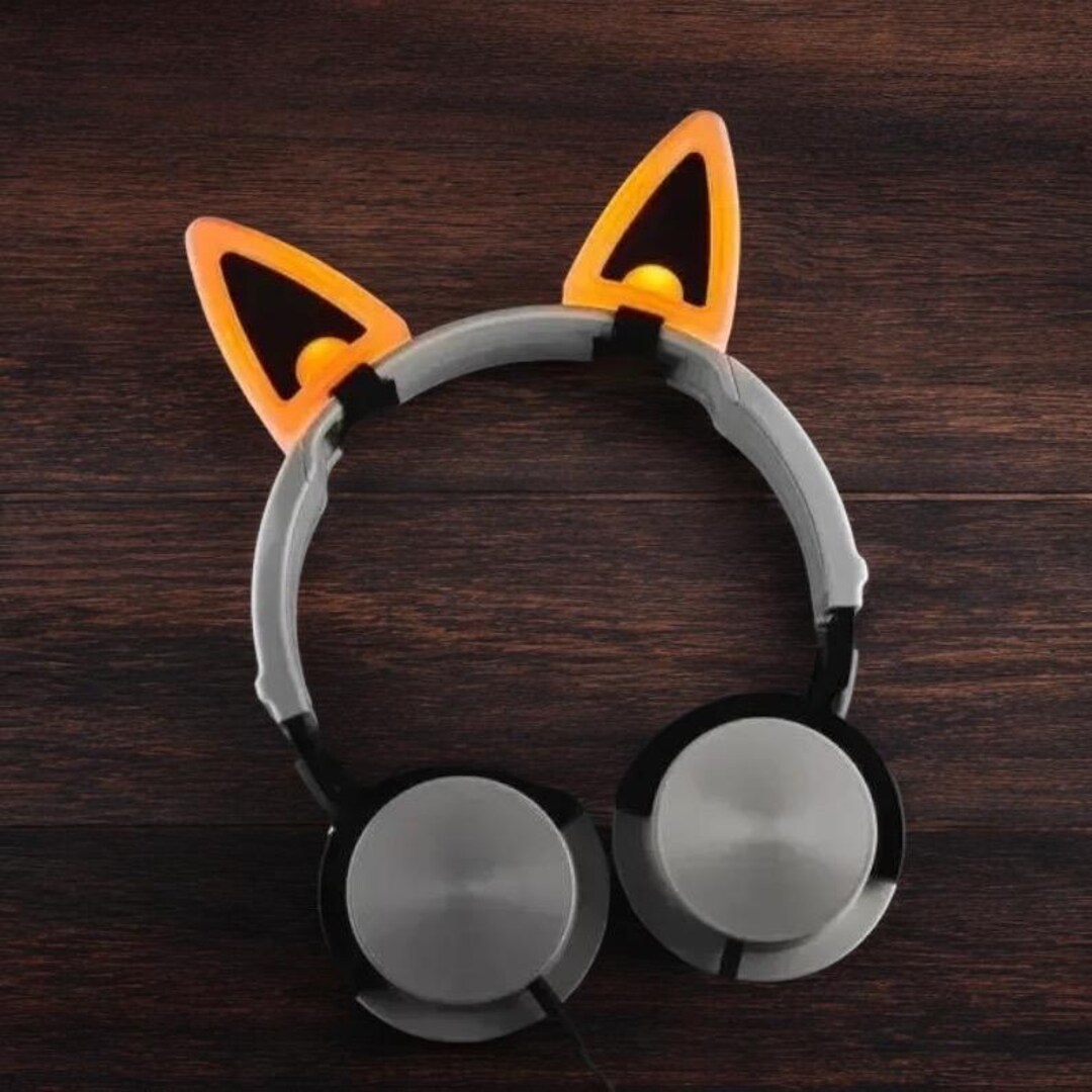 RGB LED Fox Ears for Headset: Cosplay Gamer Headphones - Etsy