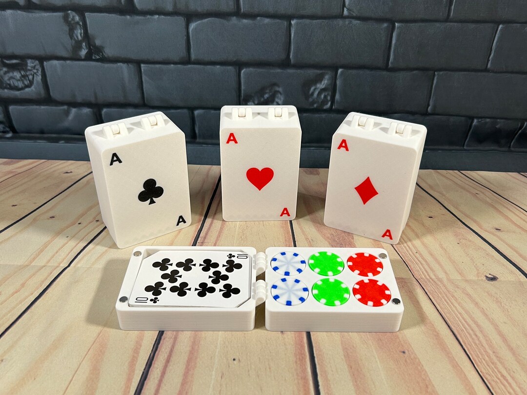Custom Card Deck-shaped Games Box With Chips Complete Set for Fun ...