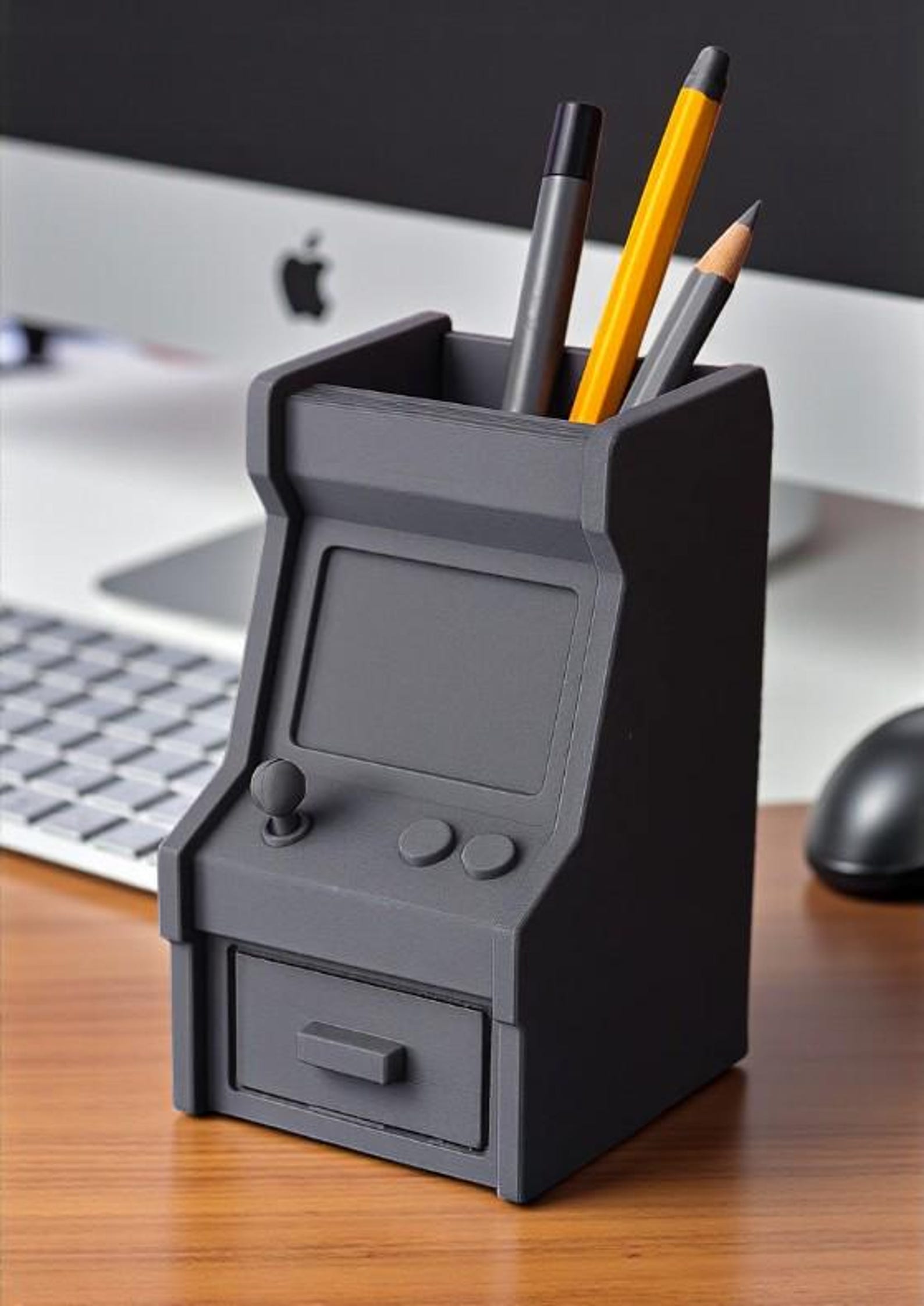 Arcade Machine Pencil Holder | Retro Arcade Pen Stand | Gamer Desk ...