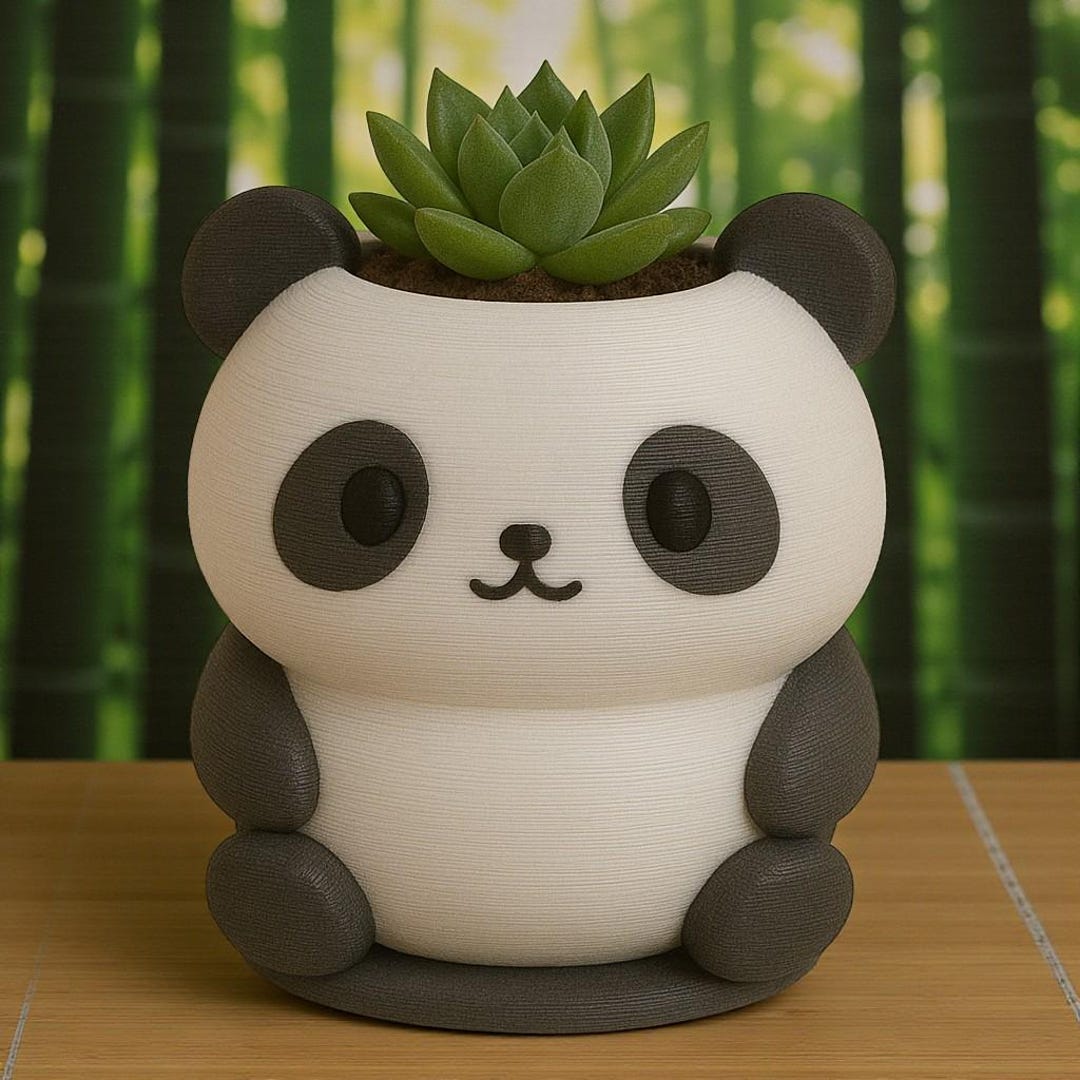 Cute Panda Succulent Pot | Panda Shaped Planter for Small Plants ...