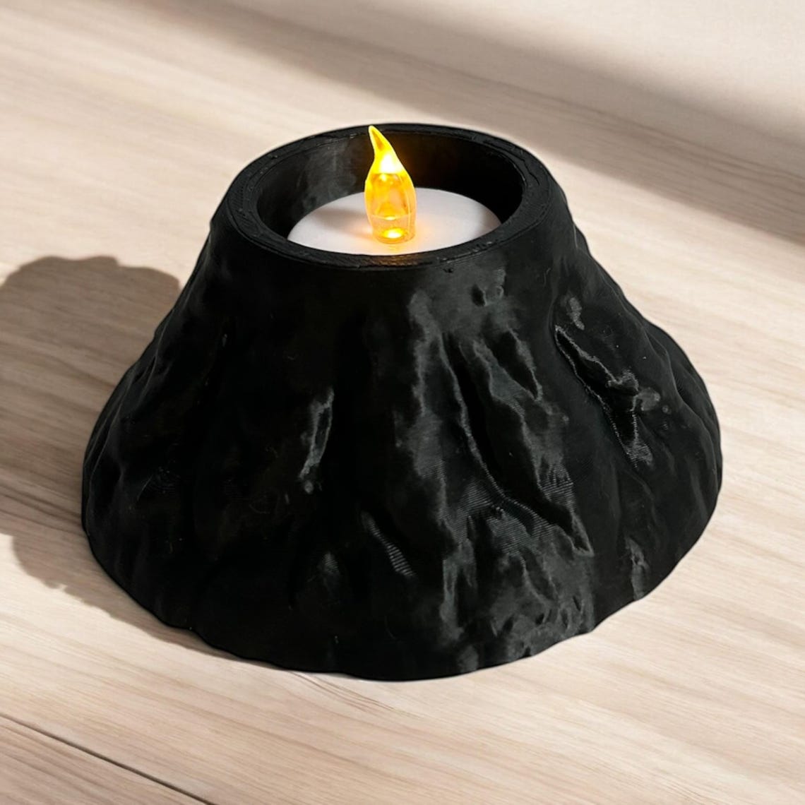 Volcano Tea Light Holder: Nature Inspired Lava Candle Display - Etsy
