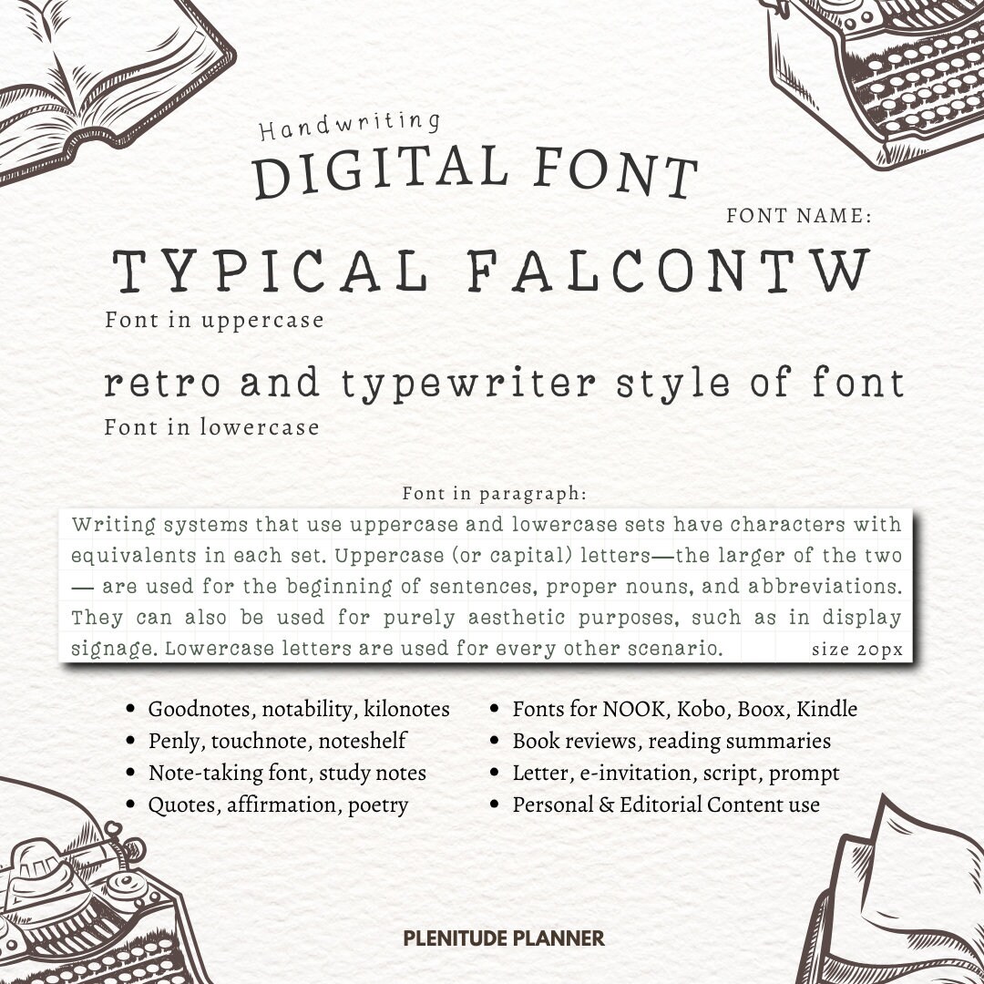 Handwriting Font Goodnotes Font Retro Aesthetic Fonts Goodnotes ...