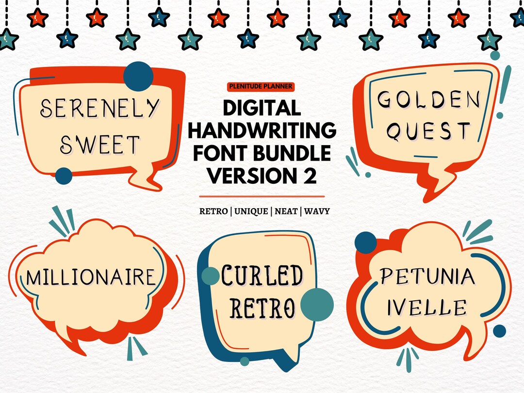 Retro Unique Wavy and Neat Handwriting Font | Use for Goodnotes ...