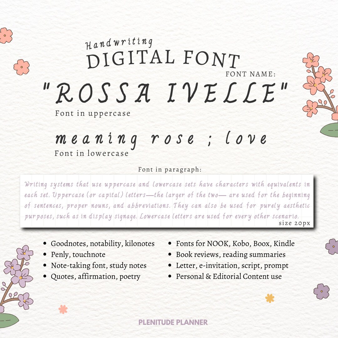 Neat Handwriting Font Goodnotes Font Fonts for Poetry Quotes ...