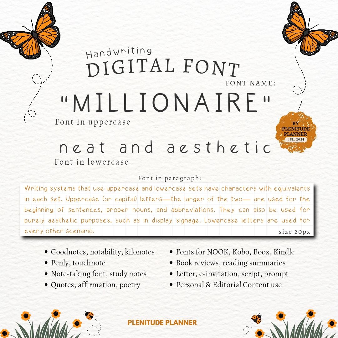 Aesthetic Handwritten Font for Note-taking, Poetry, Letters | Cute ...