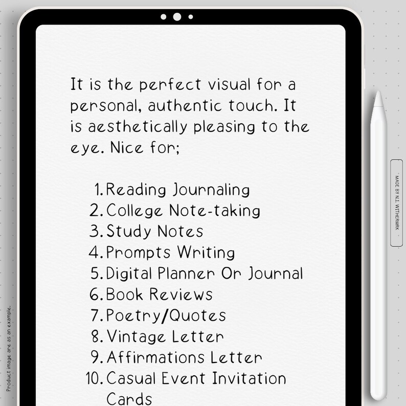 Aesthetic Handwritten Font for Note-taking, Poetry, Letters | Cute ...