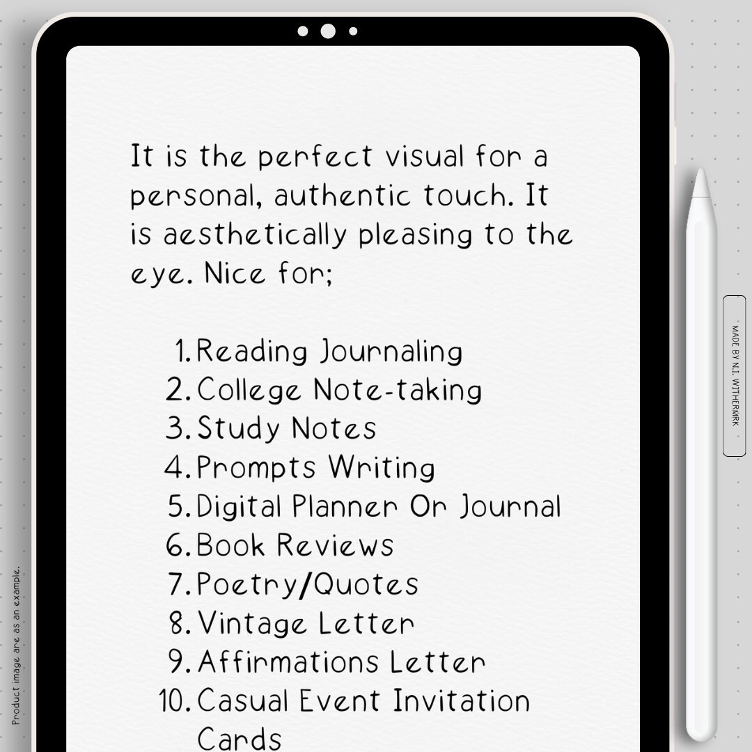 Aesthetic Handwritten Font for Note-taking, Poetry, Letters | Cute ...