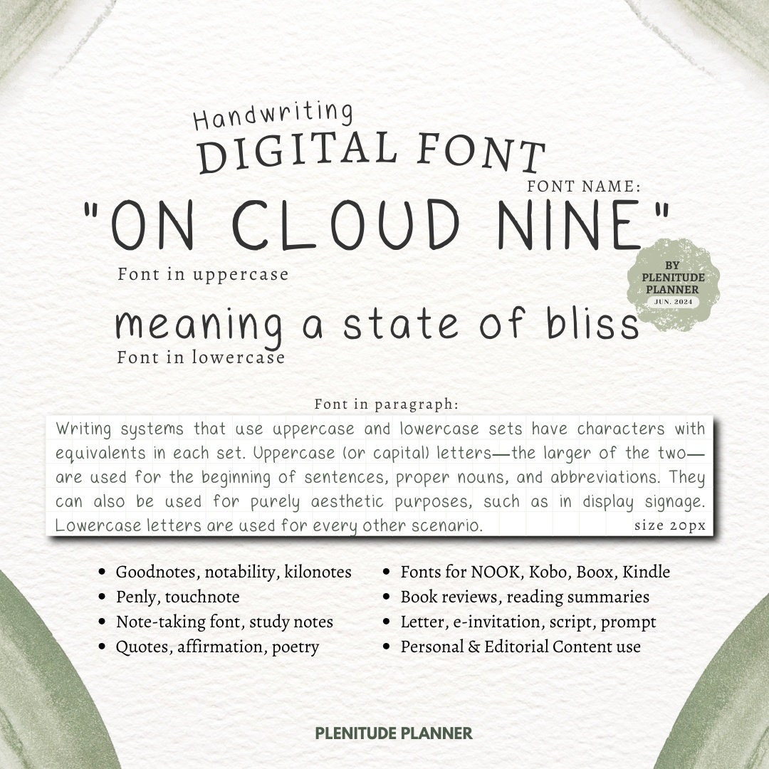 Handwritting Font for Note-taking, Revision Notes Cute & Neat Study ...