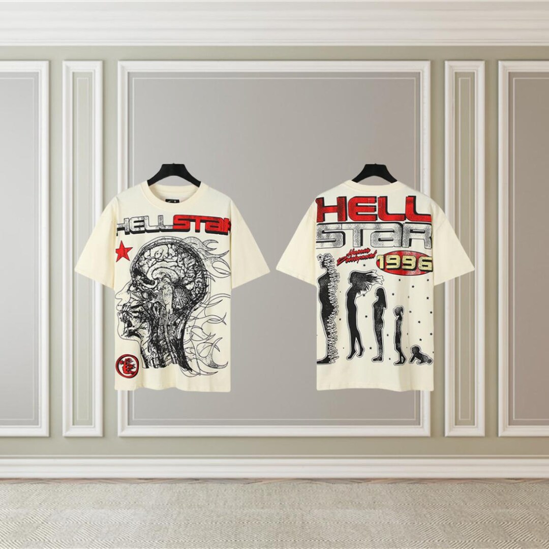 Hellstar Shirts Men's Hip Hop Full Letter Printing Summer Hot T-shirt ...