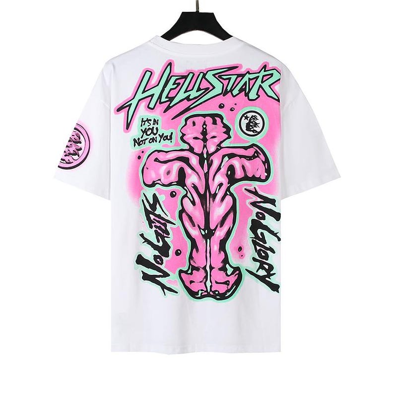 Hellstar Shirts Men's Hip Hop Full Letter Printing Summer Hot T-shirt ...
