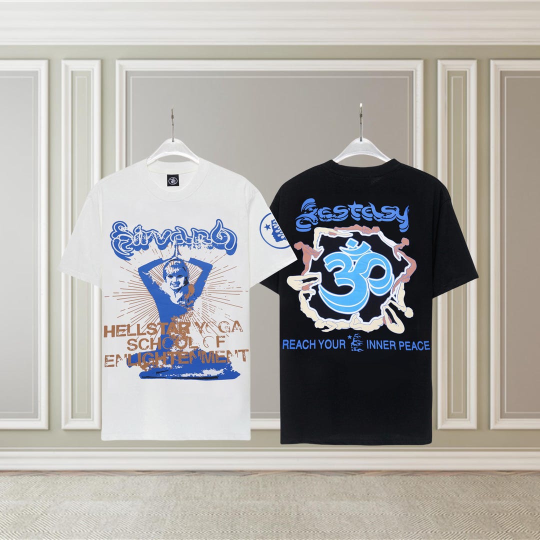 Hellstar Shirts Men's Hip Hop Full Letter Printing Summer Hot T-shirt ...