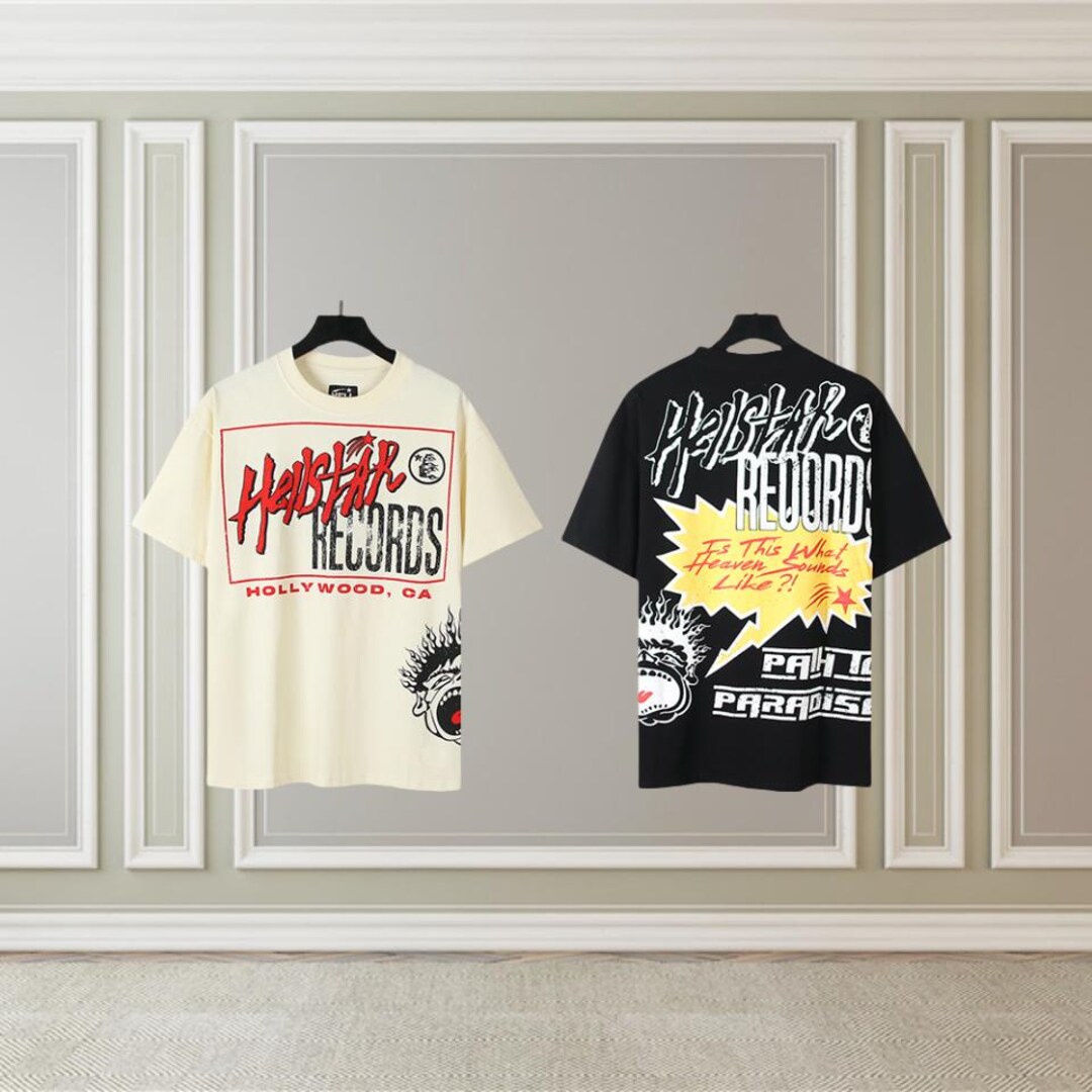 Hellstar Shirts Men's Hip Hop Full Letter Printing Summer Hot T-shirt ...