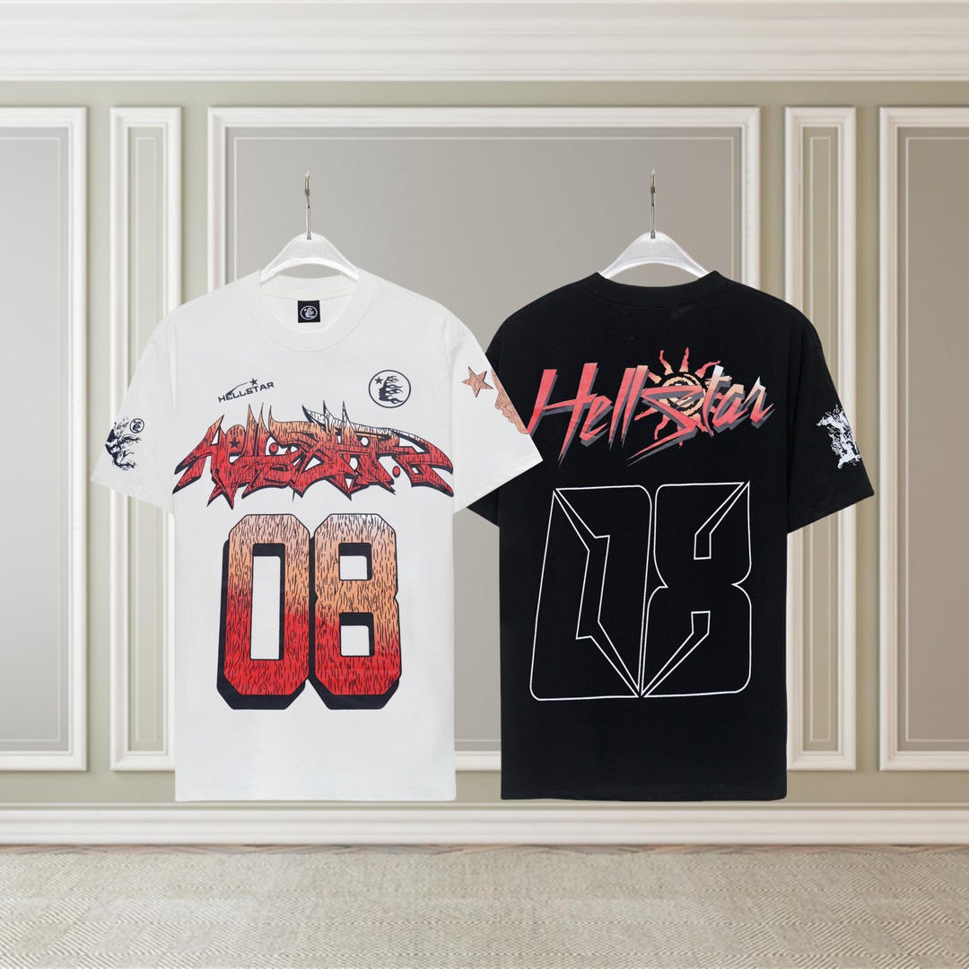 Hellstar Shirts Men's Hip Hop Full Letter Printing Summer Hot T-shirt ...