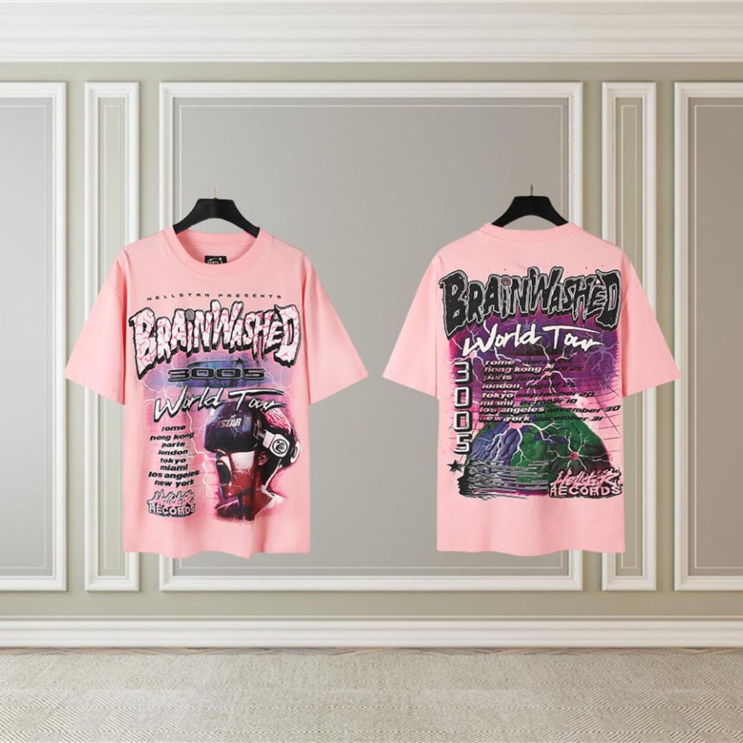 Hellstar Shirts Men's Hip Hop Full Letter Printing Summer Hot T-shirt ...