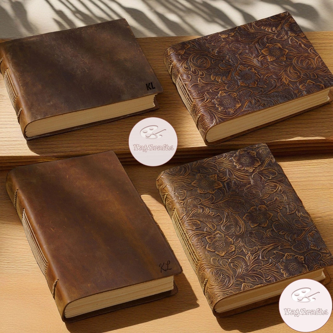 Personalized Leather Sketchbook, Custom Drawing Book, Painting Book ...