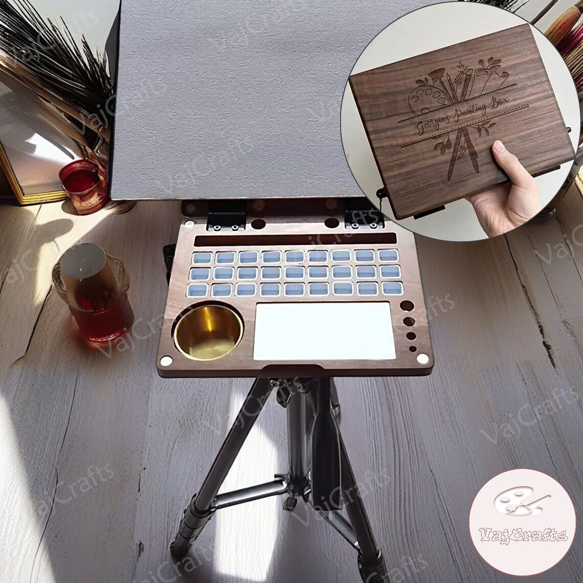 Personalised Solid Wood Travel Easel, Can Be Tiled Display, Can Be ...