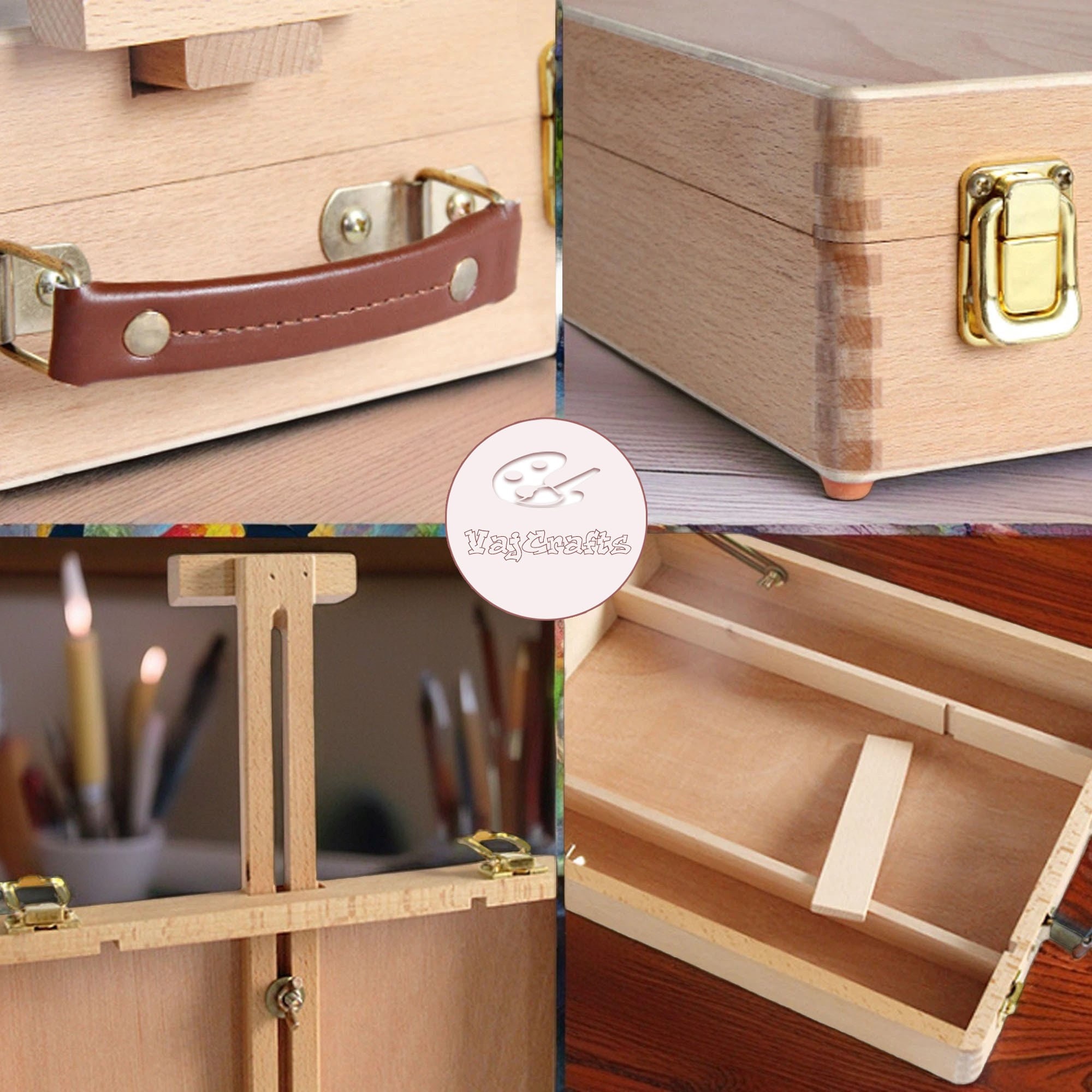 Personalised Wooden Art Box, Customizable, Gift for Artists and ...