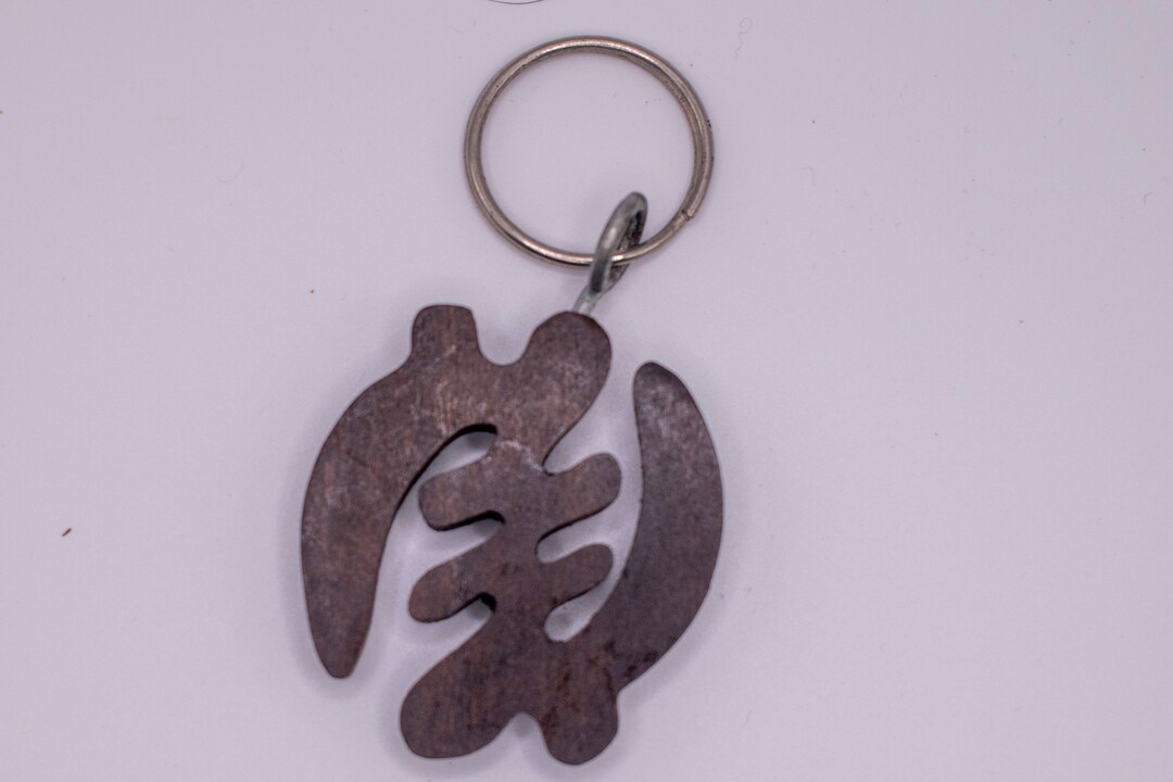 Gye Nyame Ebony Keyring - Etsy