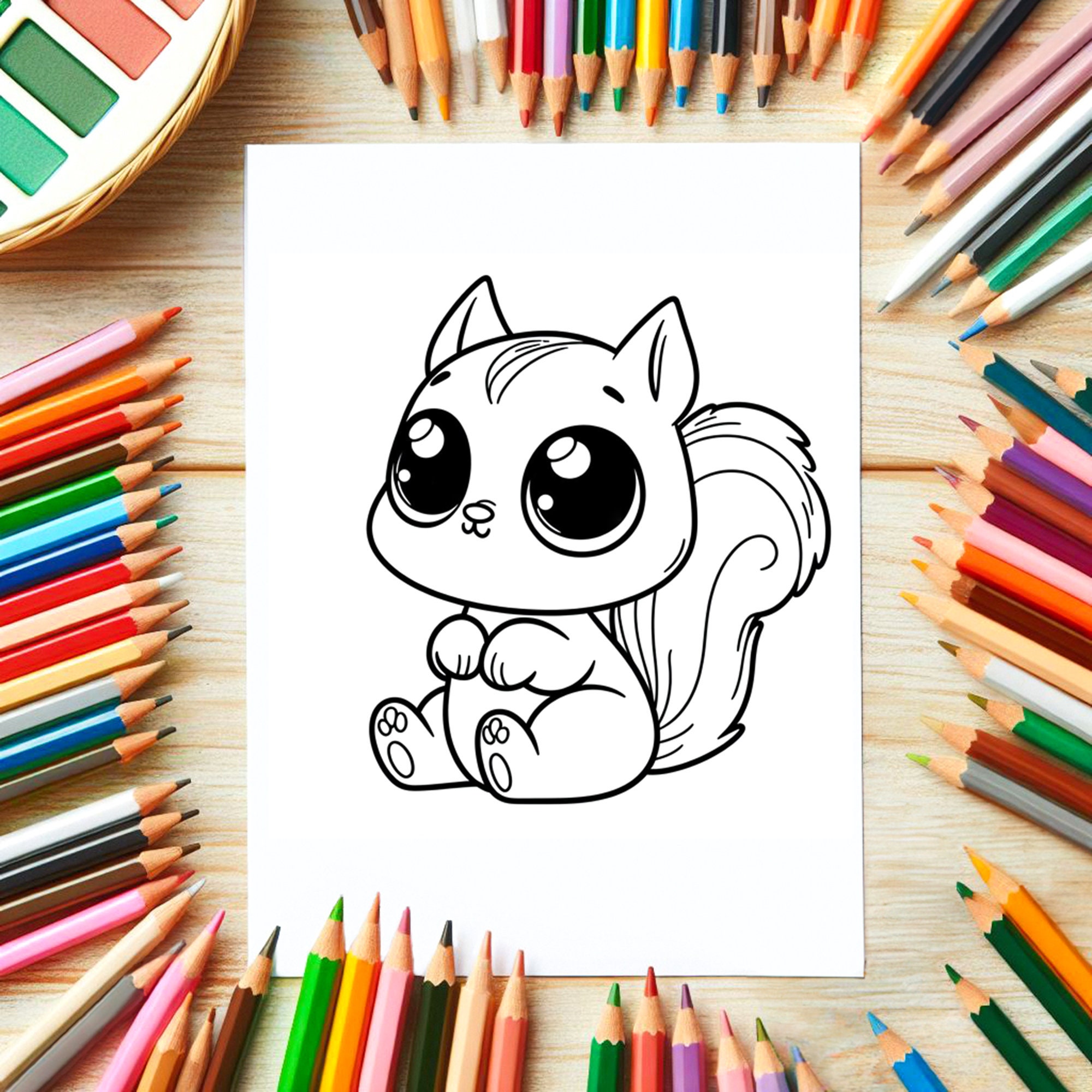 Set of 50 Animal Coloring Pages Easy Coloring Page Printable Animals ...