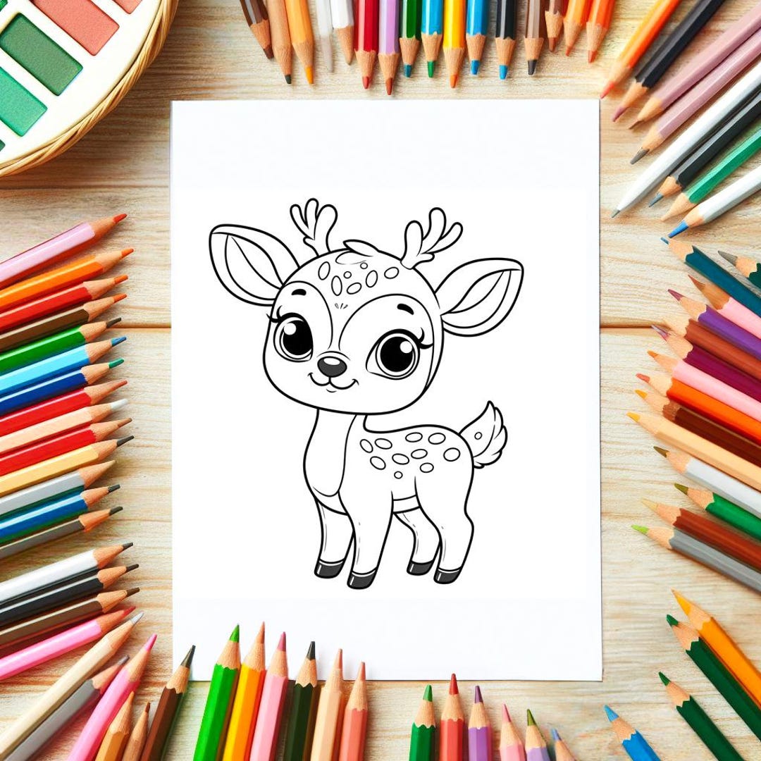50 Autumn Coloring Pages Winter Animal Coloring Pages Winter Digital ...