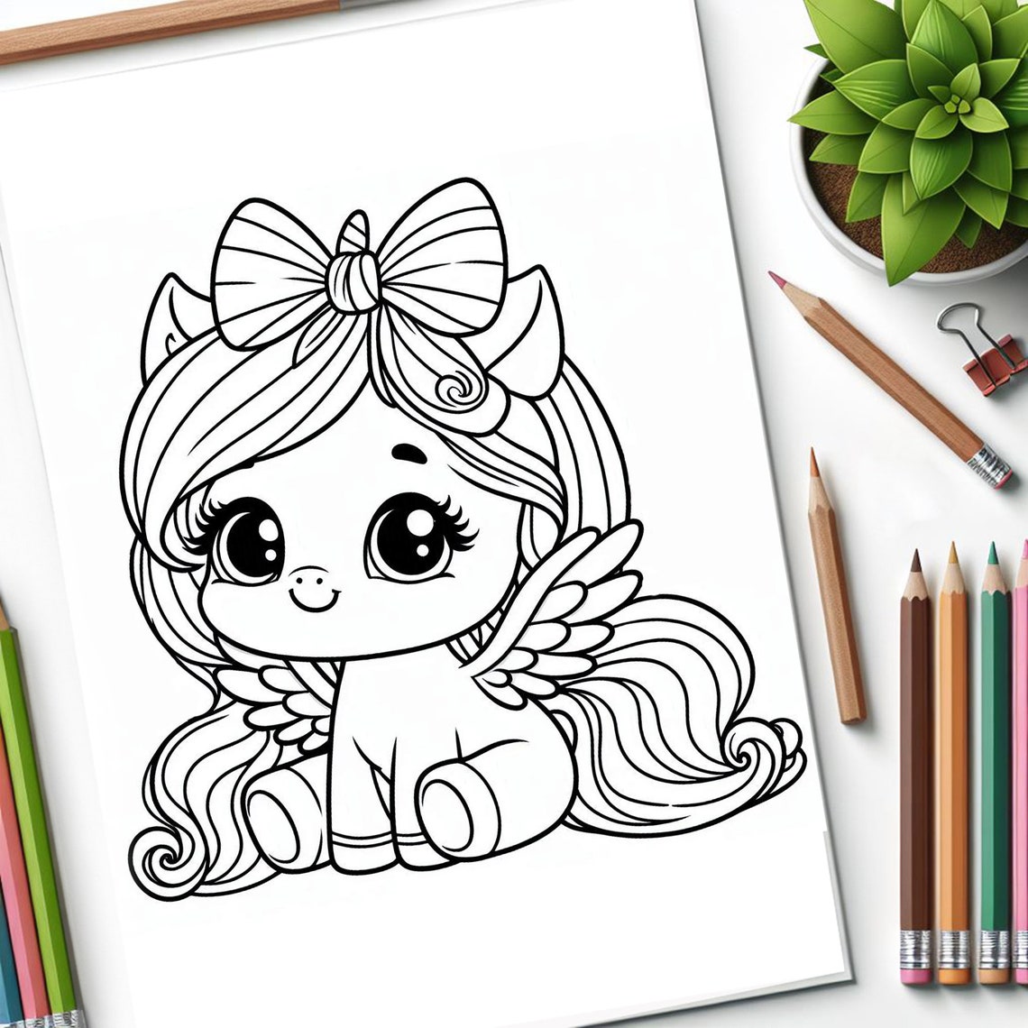 50 Cute Unicorn Coloring Pages for Kids. Kawaii Unicorn Coloring Pages ...