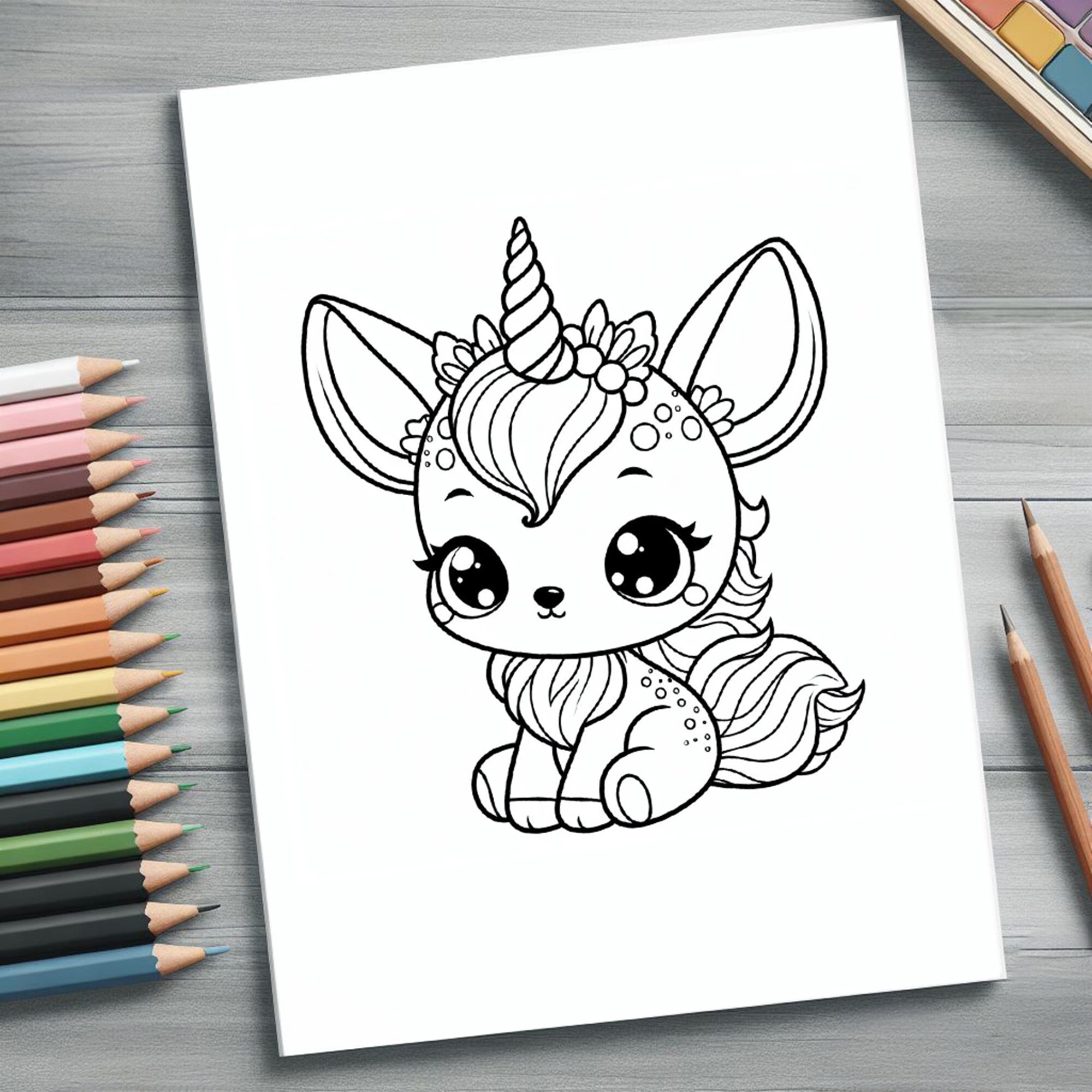 Set of 70 Coloring Pages With Fantastic Animals. Easy Coloring Page to ...