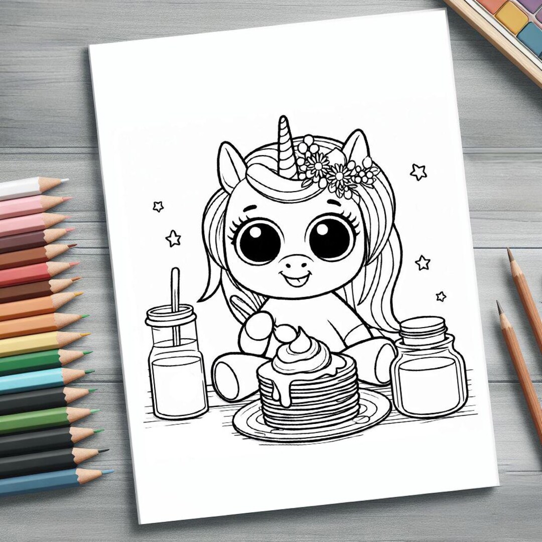 25 Cute Unicorn Coloring Pages for Kids. Kawaii Unicorn Coloring Pages ...
