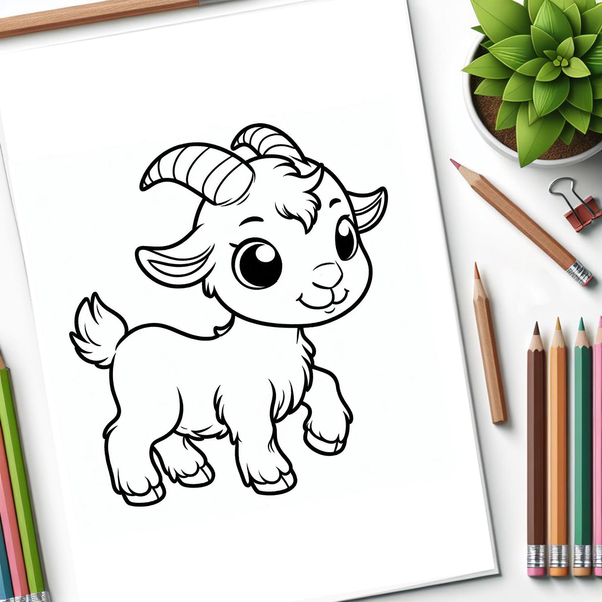 25 Easy Farm Animals Coloring Pages With Thick Borders for Preschoolers ...