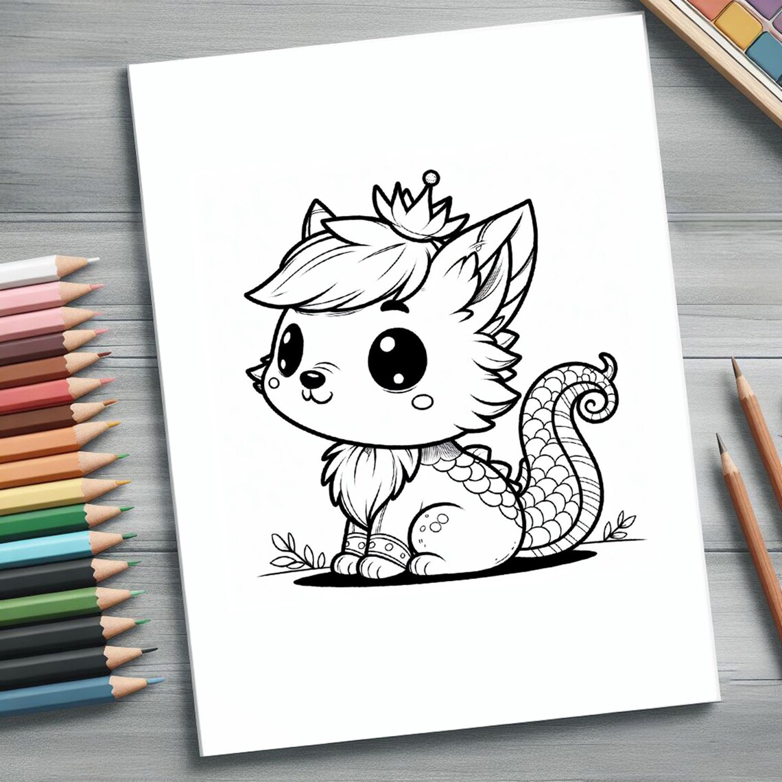 Set of 70 Coloring Pages With Fantastic Animals. Easy Coloring Page to ...