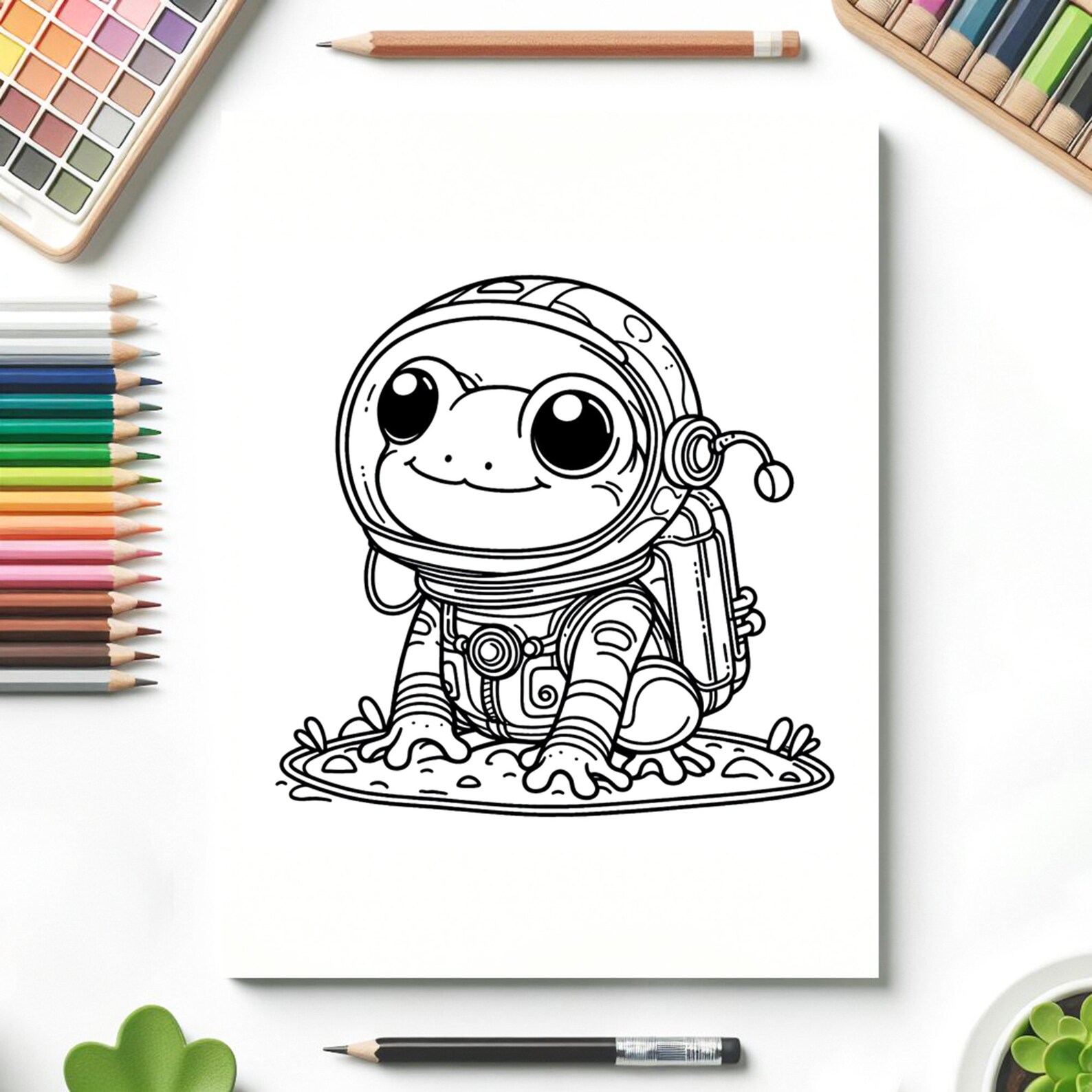 Set of 20 Frog Coloring Pages. Easy Coloring. Printable Coloring Pages ...