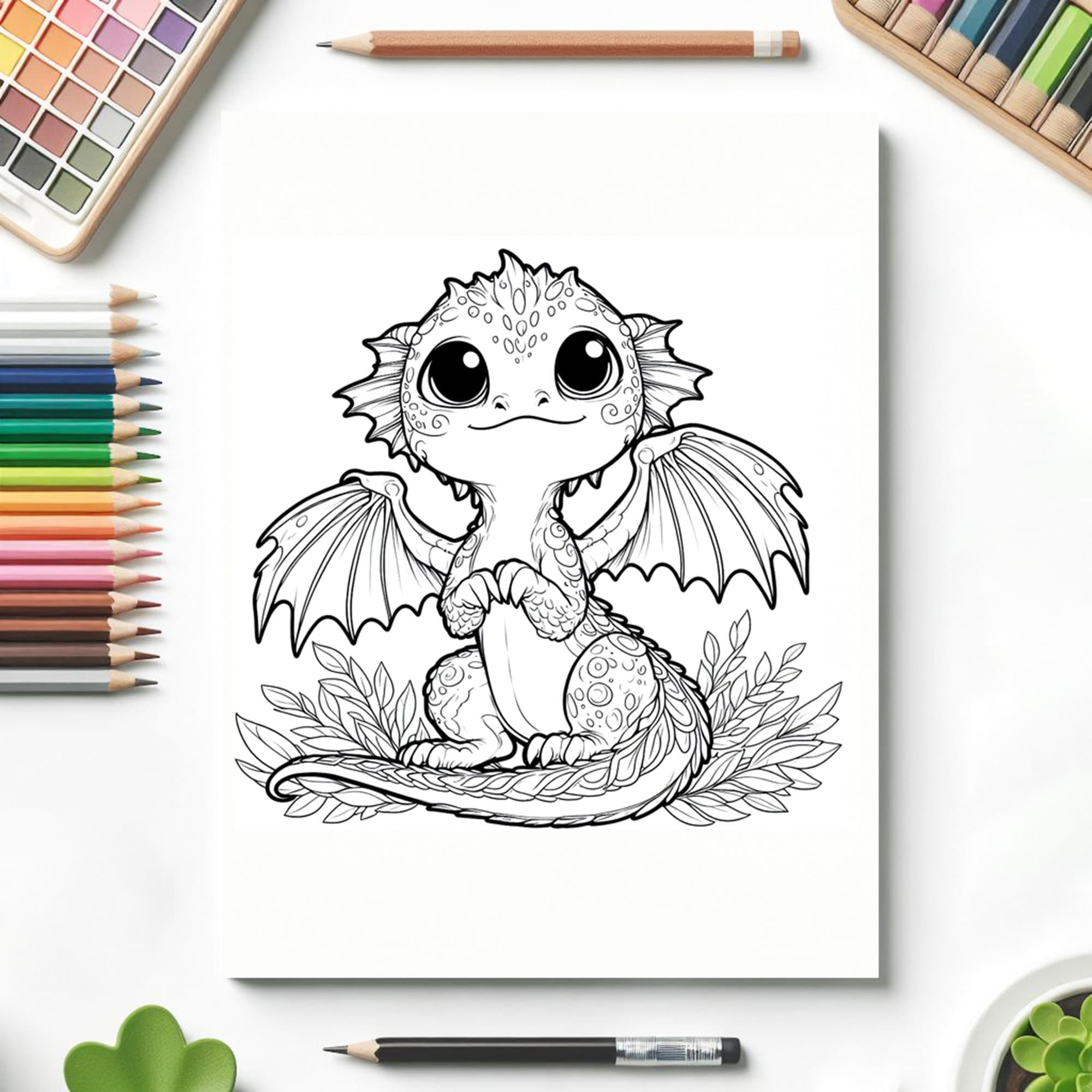 Set of 35 Coloring Pages With Dragoons. Easy Coloring Page to Print ...