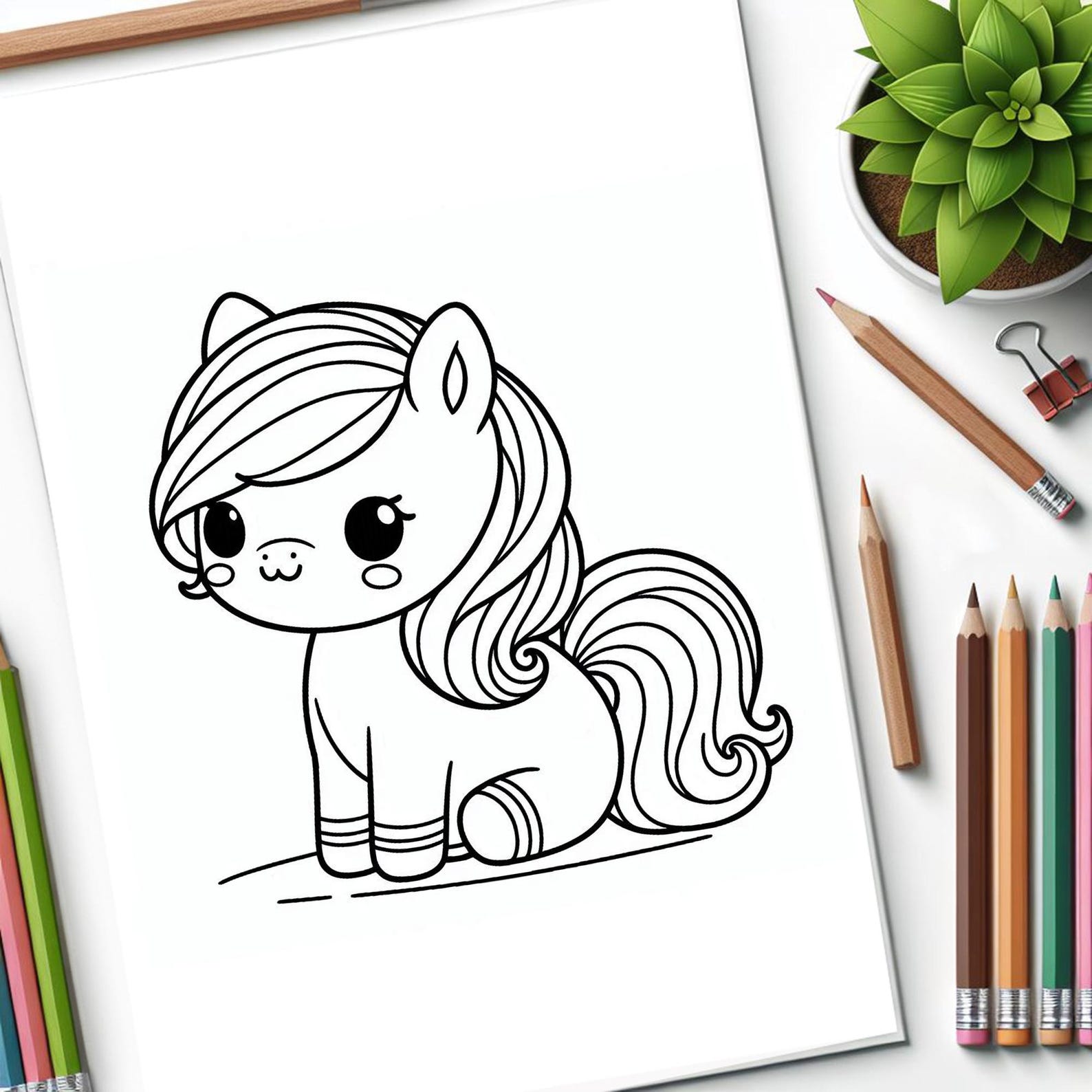 25 Easy Farm Animals Coloring Pages With Thick Borders for Preschoolers ...