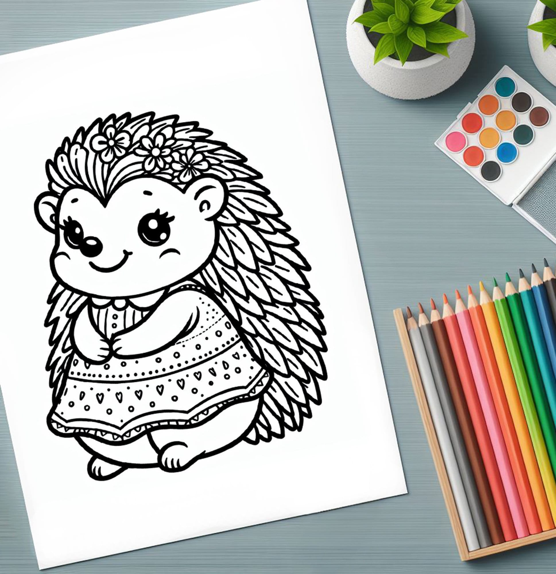 Set of 24 Animal Coloring Pages Easy Coloring Page Printable Animals ...