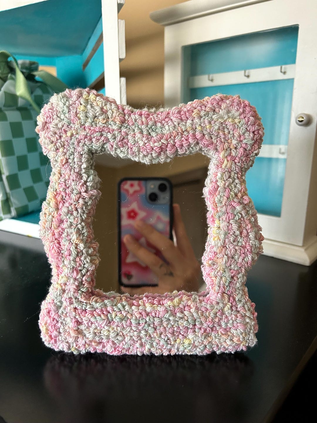 Mirror | Punch Needle Mirror | Room Decor | Gifts | Makeup Mirror ...